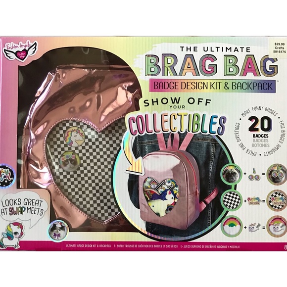Toys | The Ultimate Brag Bag Badge Design Kit Backpack | Poshmark